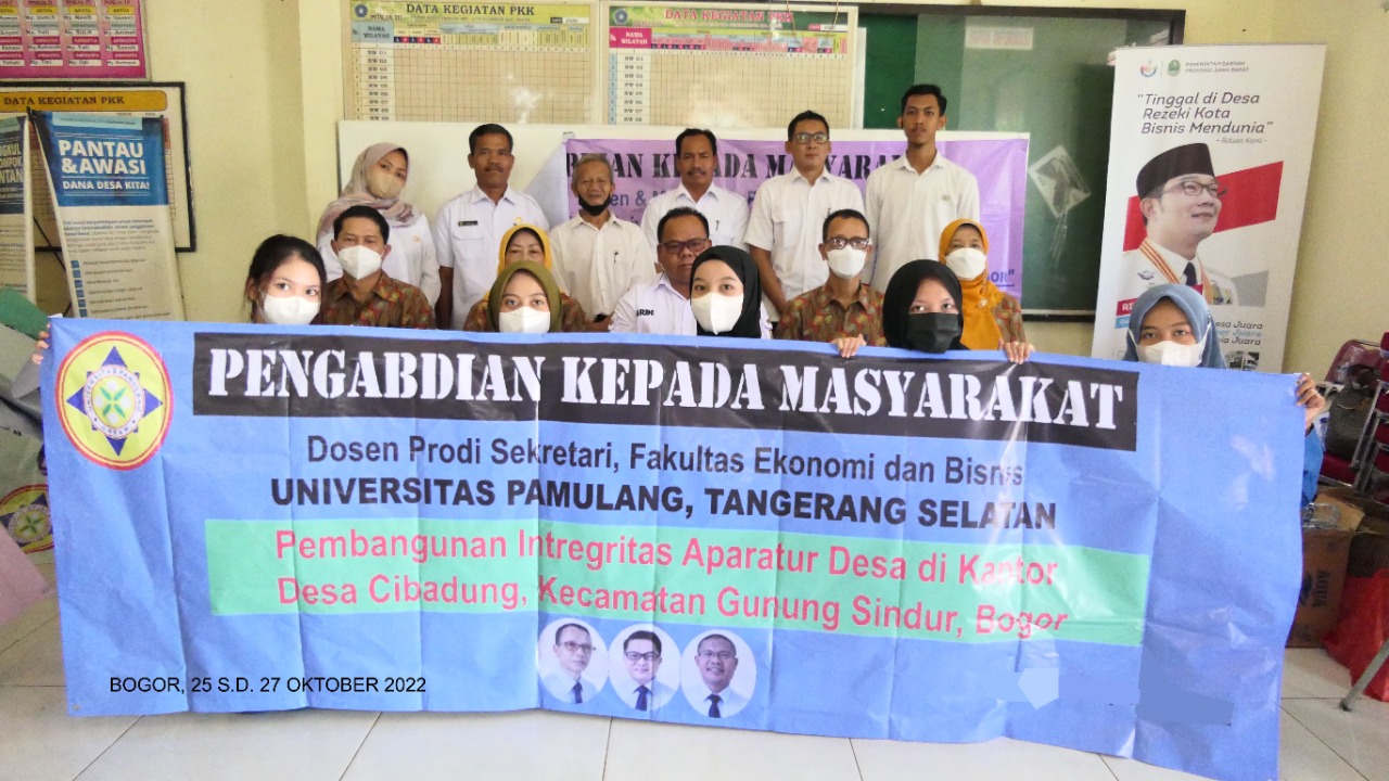 Pembangunan Integritas Aparatur Desa Jadi Tema PKM Dosen UNPAM – PORTAL ...