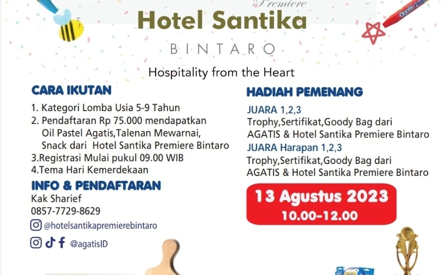 Yuk Meriahkan Lomba Mewarnai Agatis di Hotel Santika Premiere Bintaro ...