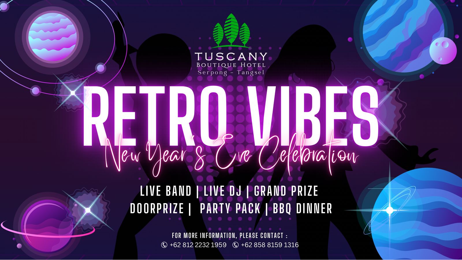 Retro Vibes Tema Perayaan Malam Tahun Baruan di Tuscany Boutique Hotel ...